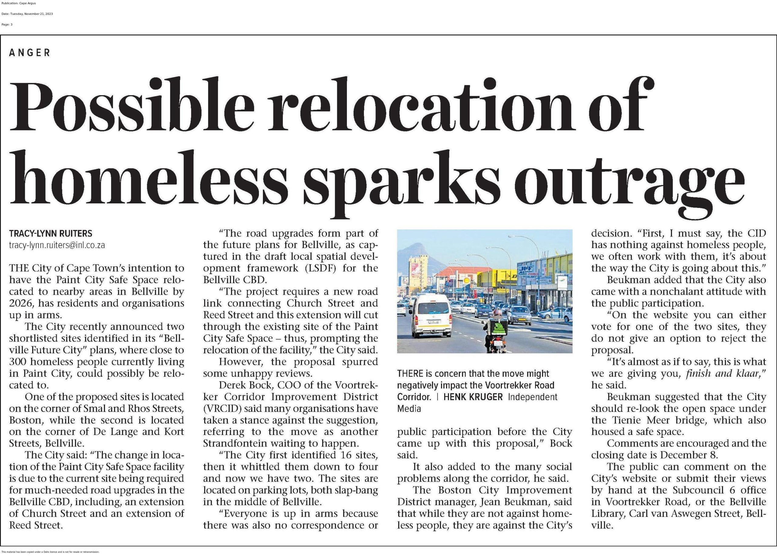 Possible relocation of homeless sparks outrage - VRCID